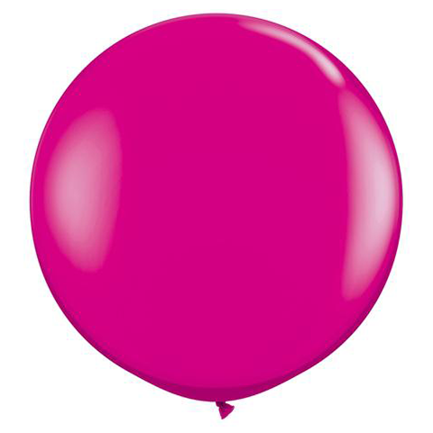 3ft Round Wild Berry Pink Qualatex Plain Latex Balloon UNINFLATED – The ...