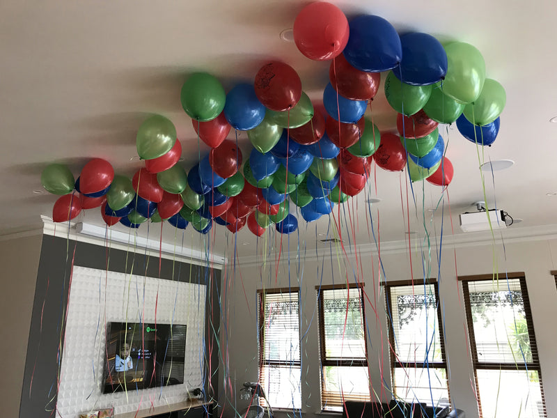 50 Loose Helium Filled Latex Balloon with Ribbon – The Party Superstore