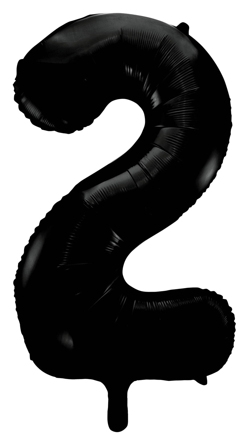 Black Number 2 Supershape 86cm Foil Balloon UNINFLATED – The Party ...