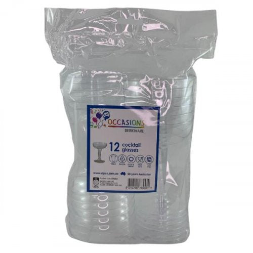 Clear Plastic Cocktail Glass 100ml - Pack of 12 – The Party Superstore