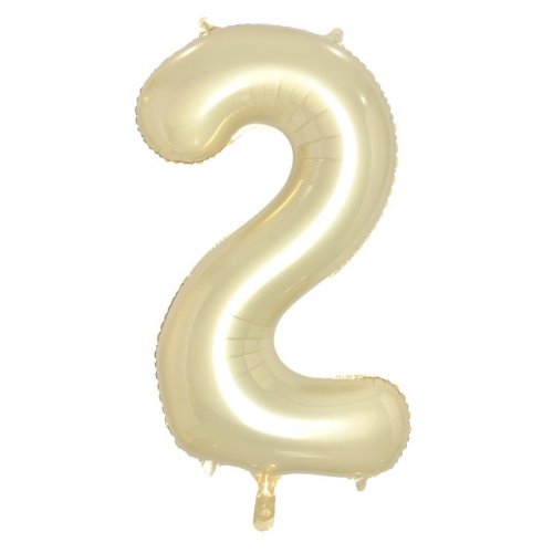 Luxe Gold Number 2 Supershape 86cm Foil Balloon UNINFLATED – The Party ...