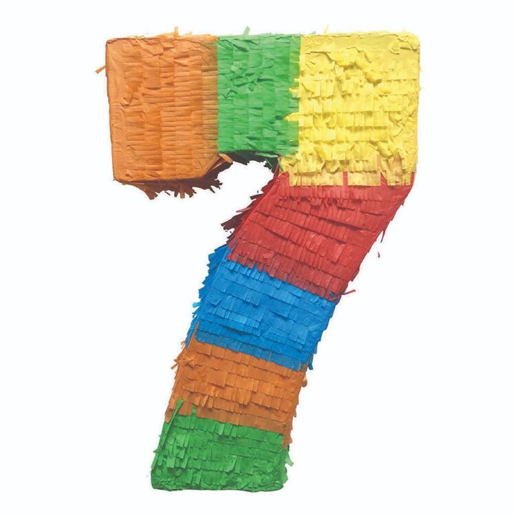 Number 7 Pinata Multicoloured – The Party Superstore