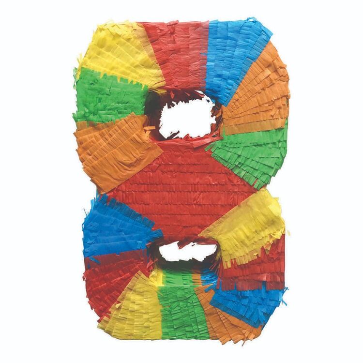 Number 8 Pinata Multicoloured – The Party Superstore